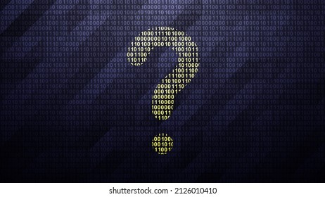 Question Mark On Binary Code Array Stock Illustration 2126010410 ...
