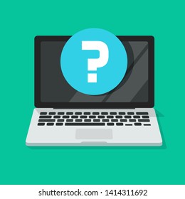 Question Mark On Computer Screen Vector Stock Vector (Royalty Free ...