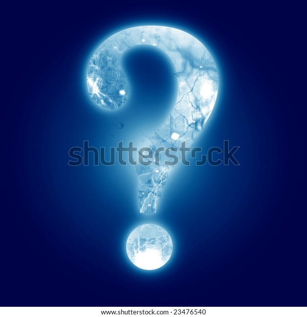 Question Mark On Dark Blue Background Stock Illustration 23476540