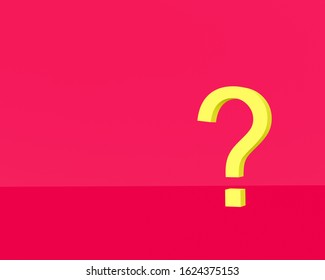 Question Mark On Plain Background 3d Stock Illustration 1624375153 ...