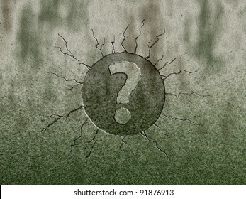 Question Mark On Stone Background Stock Illustration 91876913 ...