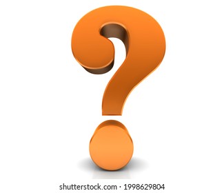 Question Mark Orange 3d Interrogation Point Stock Illustration 1998629804