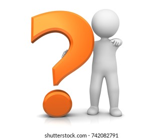 Question Mark Orange 3d Interrogation Point Stock Illustration ...