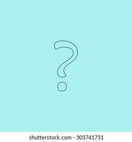 Question Mark White Outline Simple Pictogram 库存插图 531245881 | Shutterstock