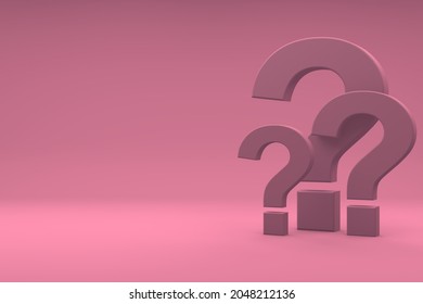 Question Mark Pink Background 3d Render Stock Illustration 2048212136 ...