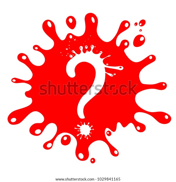 Question Mark Poster Background Red Blot Stock Illustration 1029841165