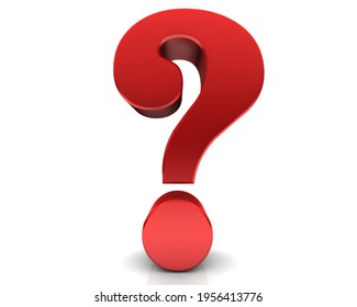 Question Mark Red 3d Interrogation Point: ภาพประกอบสต็อก 1956413776 ...