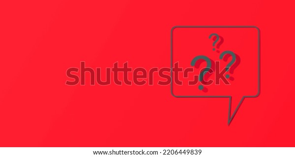 Question Mark Shadow On Red Background Stock Illustration 2206449839 ...