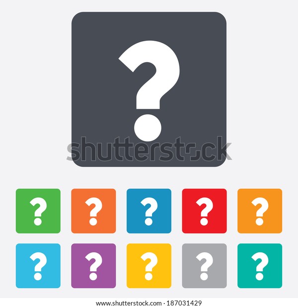 Question Mark Sign Icon Help Symbol 스톡 일러스트 187031429