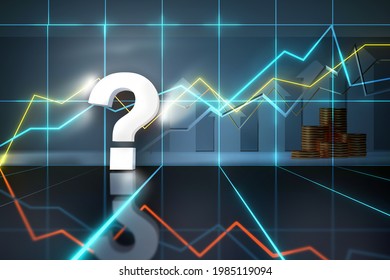 Ilustrasi Stok Question Mark Sign Idea Analytics Trend 1985119094 ...