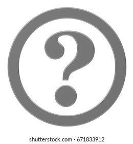 Question Mark Silver Grey Gray Colored Stock Illustration 671833912 ...