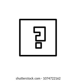 Question Mark Square Icon Element Simple Stock Illustration 1074722162 ...