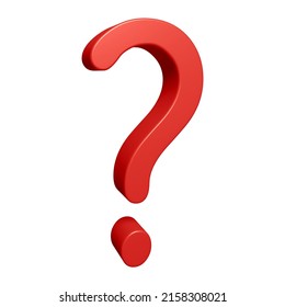 Question Mark Symbol 3d Render 3d Stock Illustration 2158308021 ...