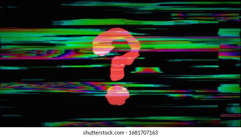Question Mark Symbol Distorted Text On Stok İllüstrasyon 1681707163 ...