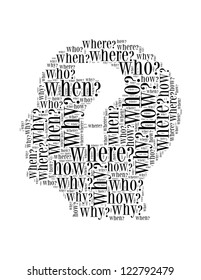 Question Mark Text Collage Composed Shape Stock Illustration 122792479 ...