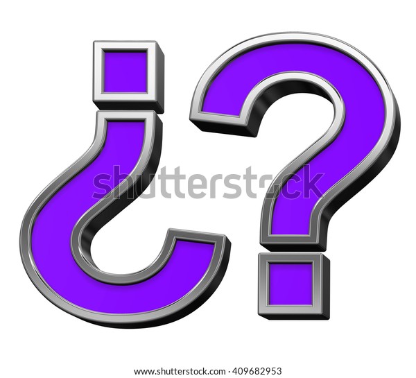 Question Mark Violet Silver Frame Alphabet Stock Illustration 409682953 ...
