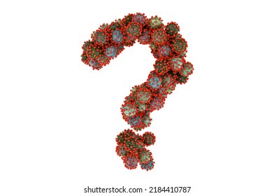 Question Mark Viruses 3d Rendering Isolated Stock Illustration ...