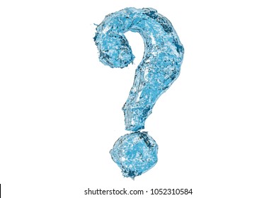 Question Mark Water 3d Rendering Isolated Stock Illustration 1052310584 ...