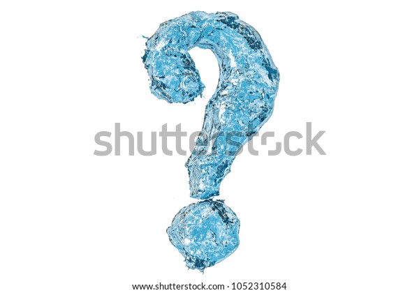 Question Mark Water 3d Rendering Isolated Stock Illustration 1052310584 ...