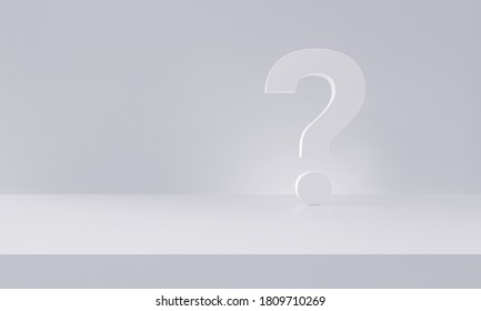 Question Mark White Studio Background 3d Stock Illustration 1809710269 ...