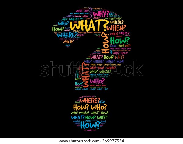 Question Mark Question Words Cloud Concept Stock Illustration 369977534 ...
