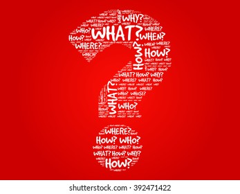 Question Mark Question Words Concept Stock Illustration 392471422 ...