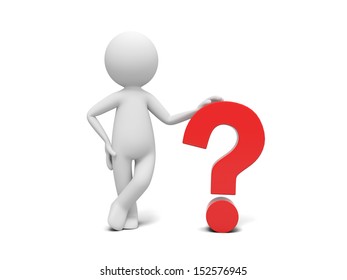 Question Marka 3d Human Character Stock Illustration 152576945 ...