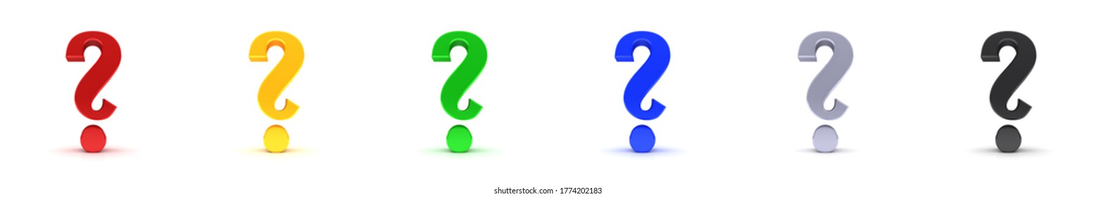 Question Mark Red Green Purple Blue Stock Illustration 1647669991 ...