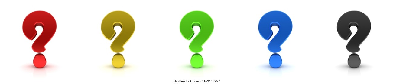 Question Marks Colored Red Yellow Golden Stock Illustration 2162148957 ...