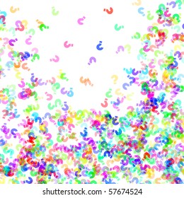Question Marks Different Colors Drawn On Stock Illustration 57674524 ...