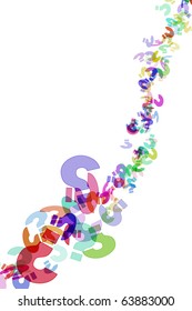 Question Marks Different Colors Drawn On: stockillustratie 63883000 ...
