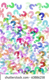 Question Marks Different Colors Drawn On Stock Illustration 63886258 ...
