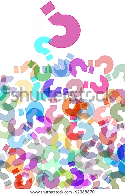 Question Marks Different Colors Drawn On Stock Illustration 62368870 ...