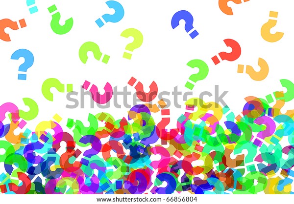Question Marks Different Colors Drawn On Stock Illustration 66856804 ...