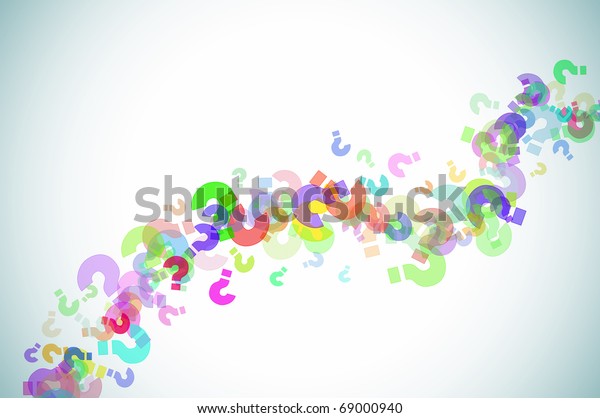 Question Marks Different Colors Drawn On Stock Illustration 69000940 ...