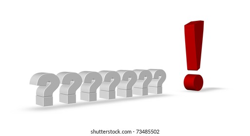 Ilustrasi Stok Question Mark Exclamation Point 3d Illustration 73789066 ...