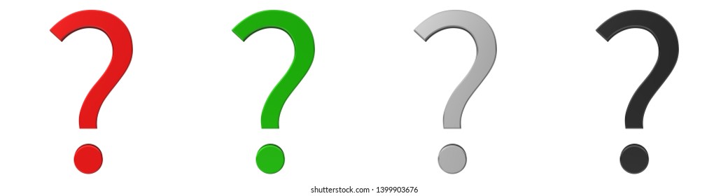 Question Marks Interrogation Points Set Colored Stock Illustration ...