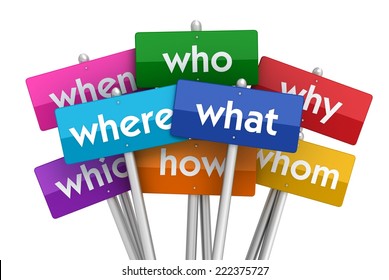 Question Words Placards Stock Illustration 222375727 | Shutterstock
