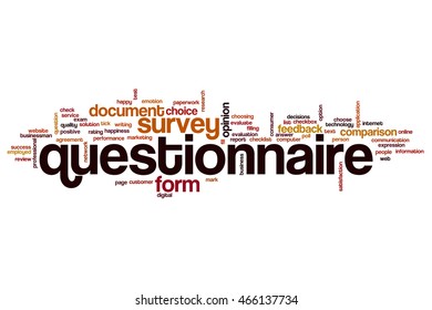 Questionnaire Word Cloud Stock Illustration 466137734 | Shutterstock