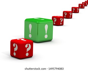 Questions Answer Red Cubes Question Marks Stock Illustration 1495794083 ...