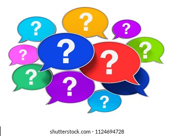 Multiple Question Marks Inside Bubbles Illustration 스톡 일러스트 225448555 ...