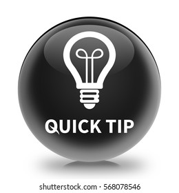 Quick Tip Bulb Icon Glossy White Stock Illustration 434330731 ...