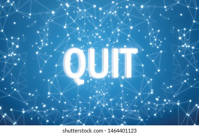 Quit On Digital Interface Blue Network Stock Illustration 1464401123 ...