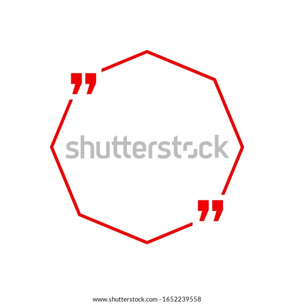 Quotation Blank Template Red Quotes Isolated Stock Illustration ...