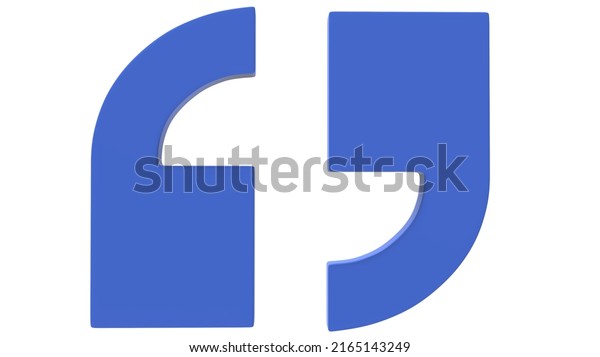 Quotation Mark 3d Blue Texture Symbol Stock Illustration 2165143249 ...