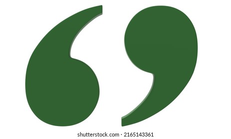 Quotation Mark 3d Green Texture Symbol Stock Illustration 2165143361 ...