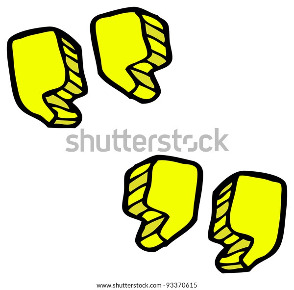 Quotation Marks Cartoon Stock Illustration 93370615 | Shutterstock