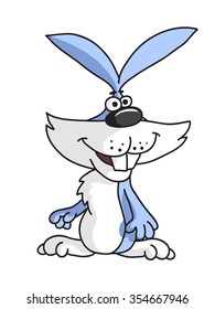 Vector Face Cheerful Rabbit Mustache Ears Stock Vector (Royalty Free ...