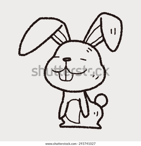Rabbit Doodle Stock Illustration 293741027 | Shutterstock