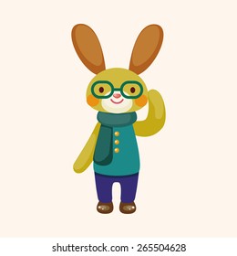 Rabbit Theme Element Vectoreps: vector de stock (libre de regalías ...